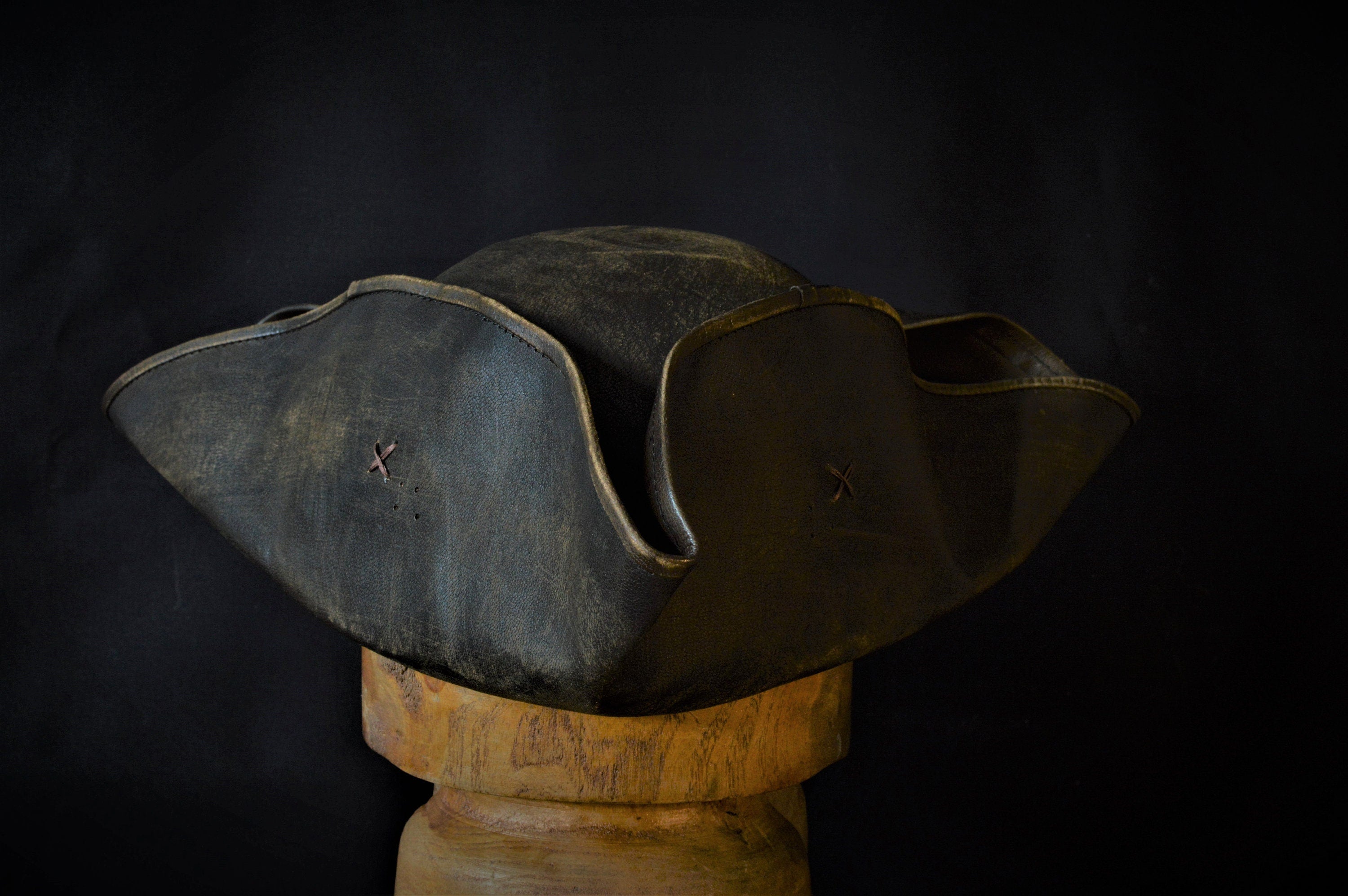 Leather Captain Jack tricorn hat – Paul Ventress - Bespoke Hatters